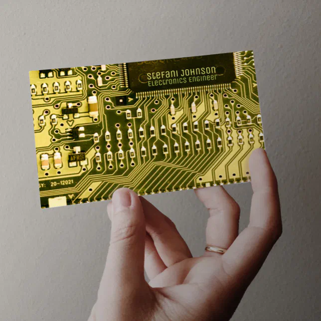 Green PCB Printed Circuit, Technology Engineering Business Card | Zazzle