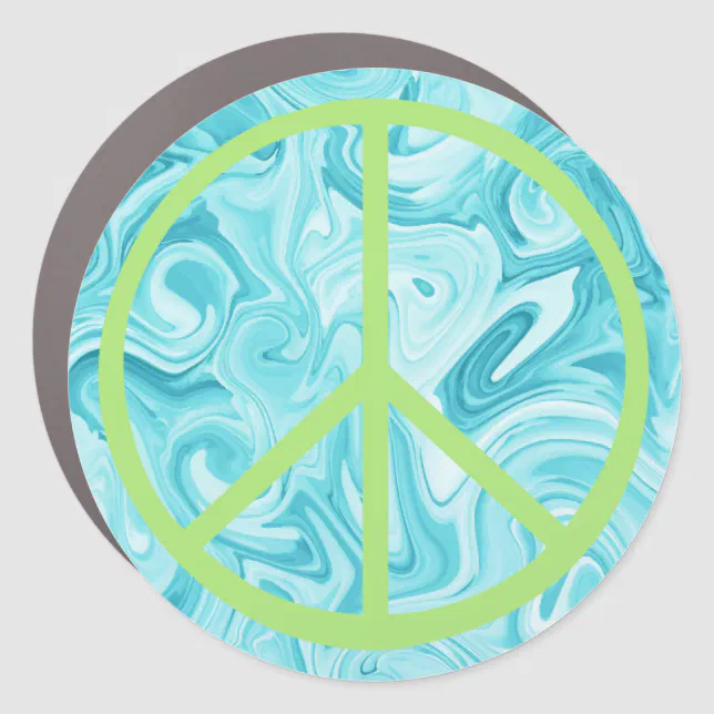 Green Peace Sign Groovy Paint Art Colorful Fun | Zazzle