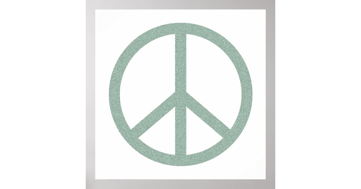 Green Peace Symbol Poster | Zazzle