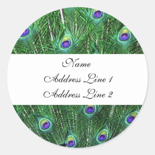 Green Peacock Address Labels | Zazzle.com