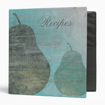 Green Pear Recipe Binder | Zazzle