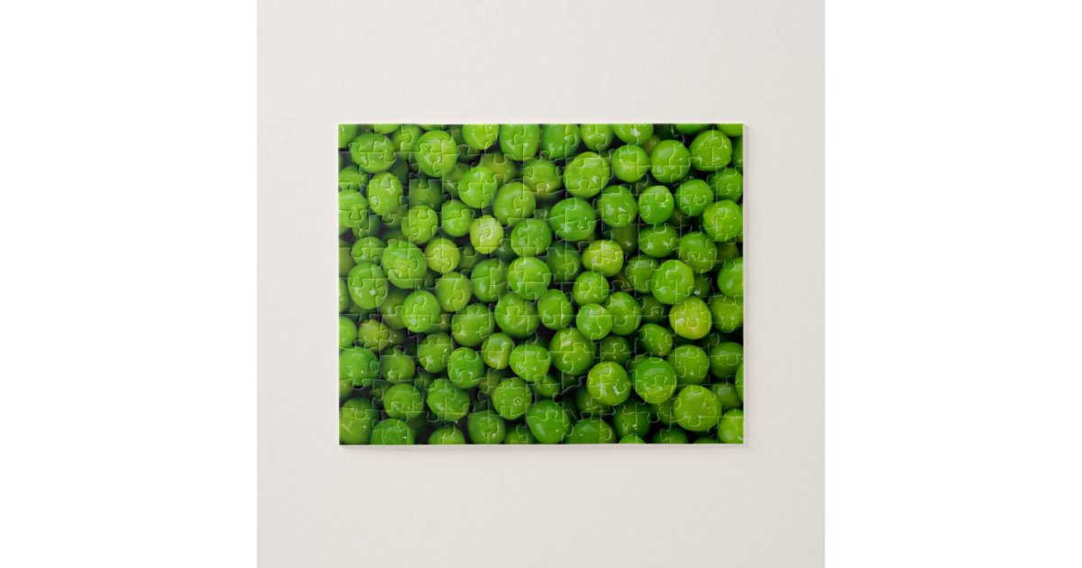 Green Peas Background Jigsaw Puzzle | Zazzle