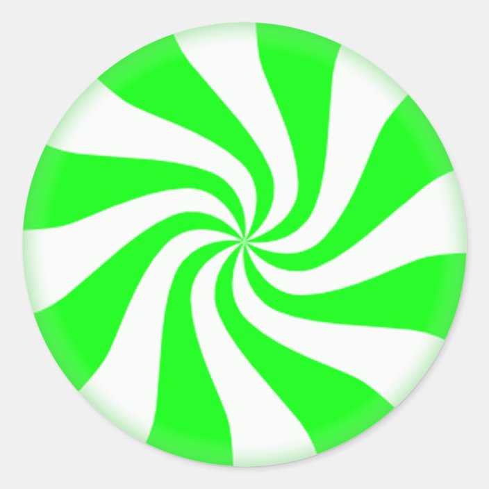 Green Peppermint Candy Stickers | Zazzle.com