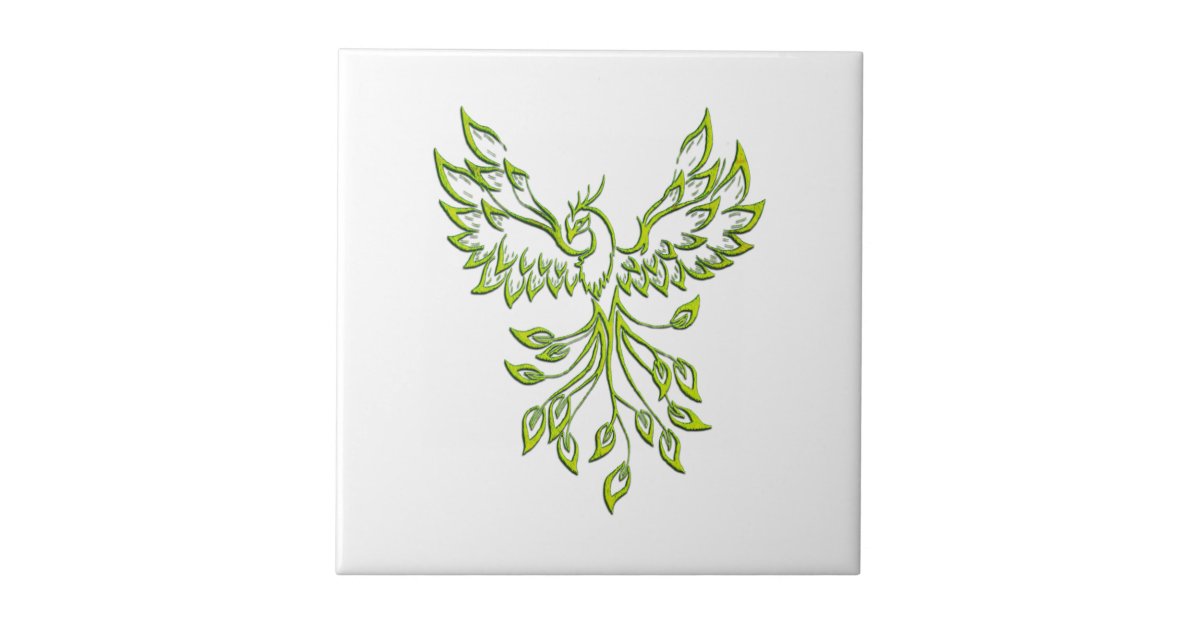 Green Phoenix Ceramic Tile | Zazzle