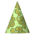 Green Pickle Chips Sweet Pickles Foodie Print Party Hat | Zazzle