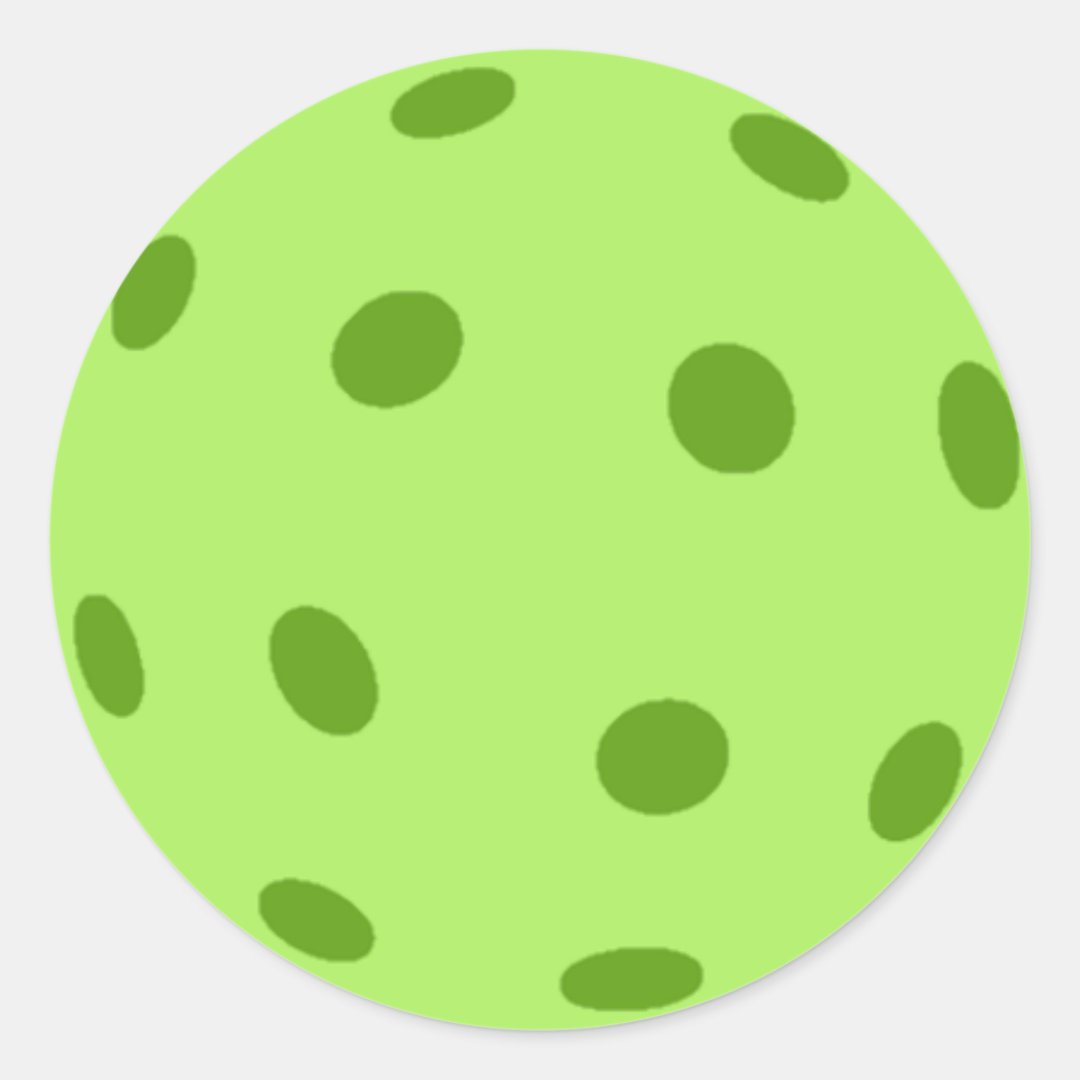 Green Pickleball Classic Round Sticker | Zazzle
