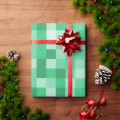 Green pixels wrapping paper | Zazzle