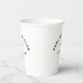 Green PKBL Social Club Crest Pickleball Paper Cups | Zazzle