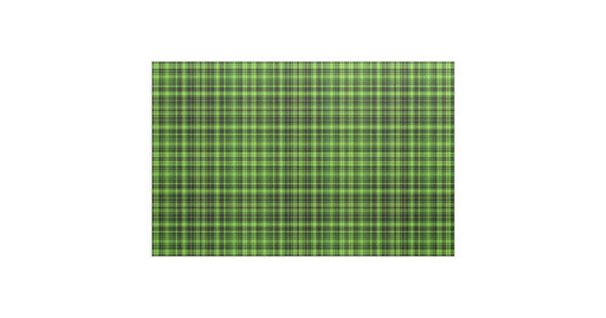 Green Plaid Fabric | Zazzle
