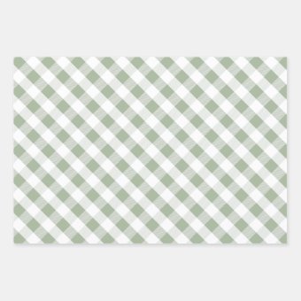 Green Plaid Pattern Christmas Wrapping Paper Sheets | Zazzle