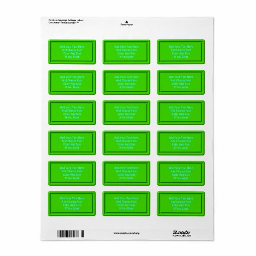 Green Plastic Label template | Zazzle