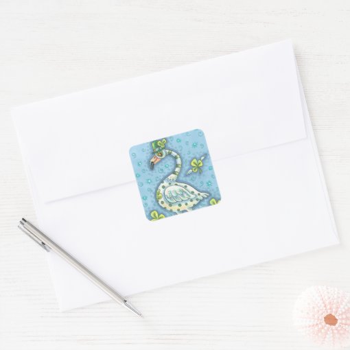 GREEN POLKA DOT IRISH FLAMINGO STICKERS Sheet | Zazzle