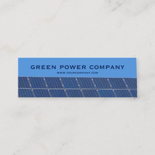 green power - solar panels mini business card | Zazzle.com