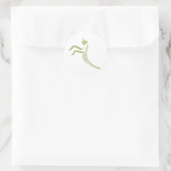 Green Praying Mantis Logo Classic Round Sticker | Zazzle