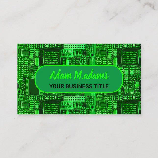 Green Professional Printed Circuit Board QR Code Business Card | Zazzle