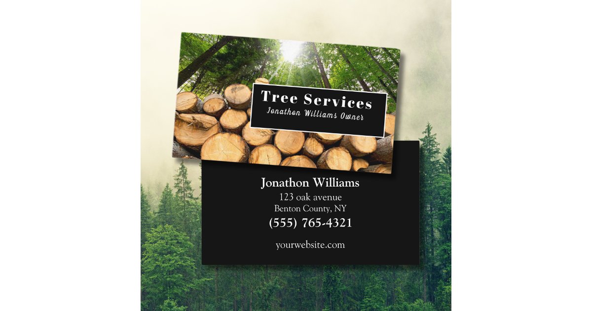Green Professional Tree Trimming Service Business Card | Zazzle