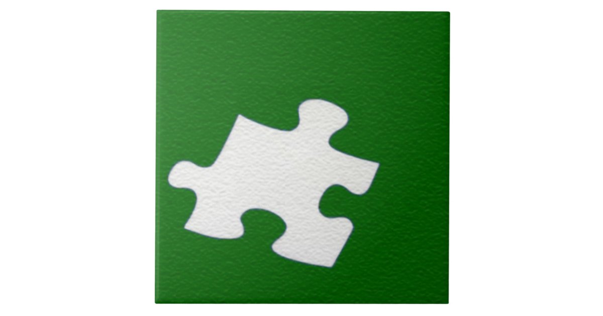 Green Puzzle Piece Tile | Zazzle