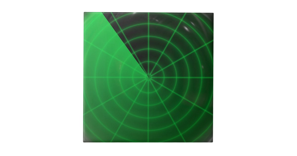 green radar pattern tile | Zazzle