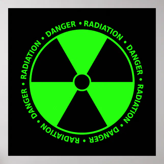 Green Radiation Symbol Poster | Zazzle