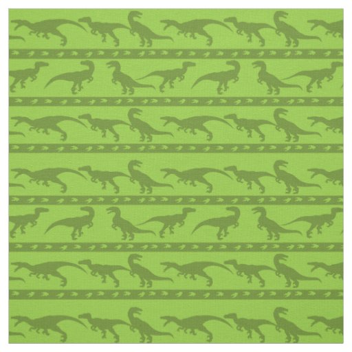 Green Raptor Pattern Fabric | Zazzle