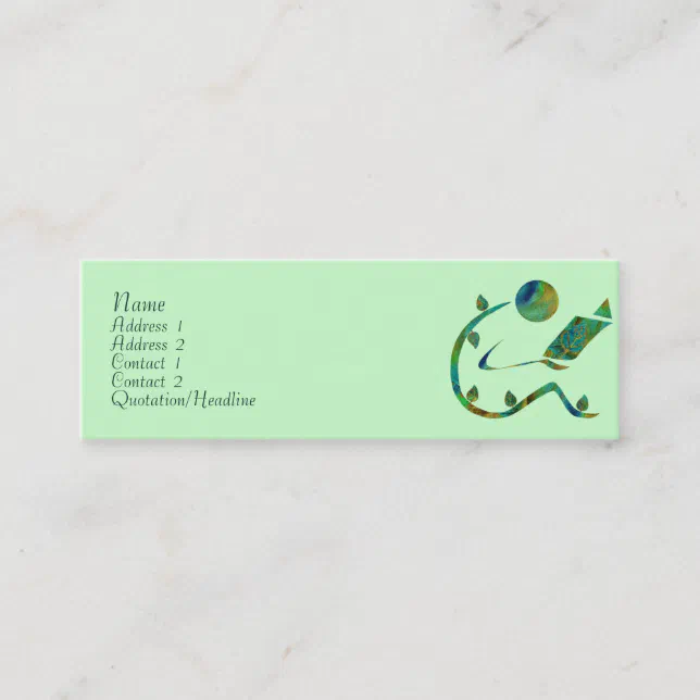 Green Reader Profile Cards | Zazzle