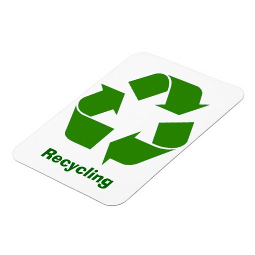 Green Recycling Sign Magnet | Zazzle