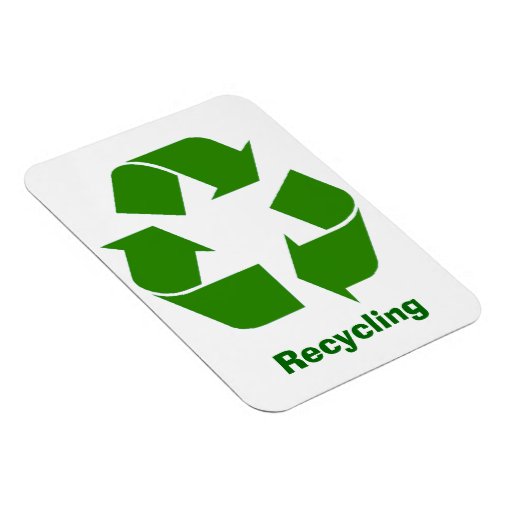 Green Recycling Sign Magnet | Zazzle