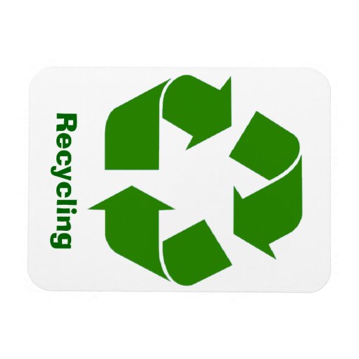 Green Recycling Sign Magnet | Zazzle
