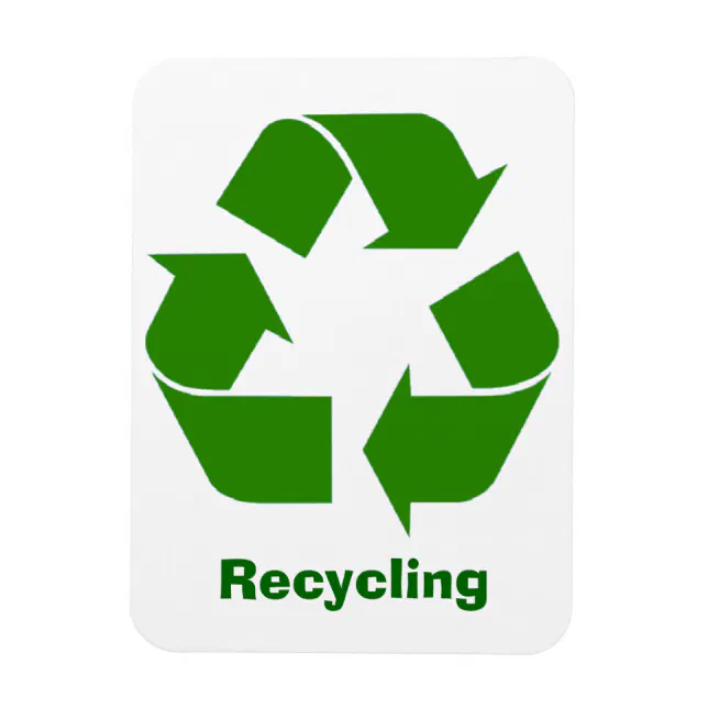 Green Recycling Sign Magnet | Zazzle