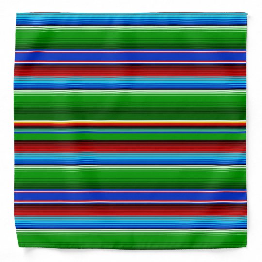 Green Red Blue Mexican Sarape Bandana | Zazzle.com