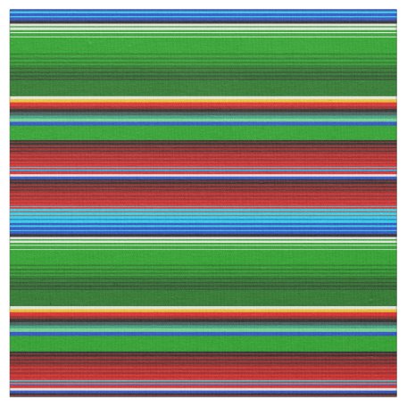 Blue Gold Red Mexican Sarape Fabric | Zazzle