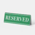 Green Reserved Table Sign | Zazzle