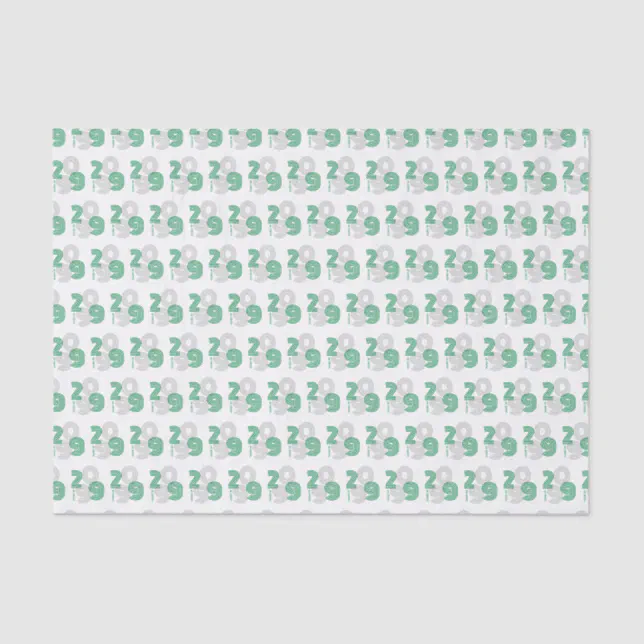 Green Retro Big Numbers Class of Tissue Paper | Zazzle