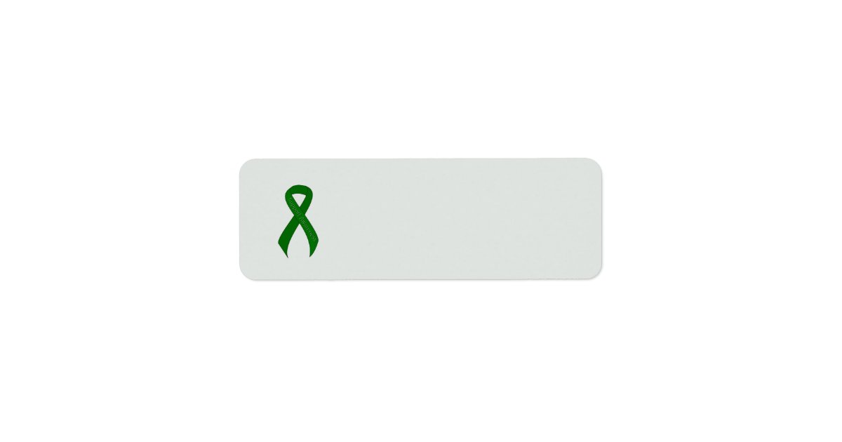 Green Ribbon Support Awareness Label | Zazzle