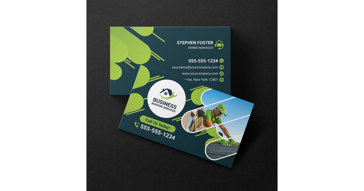 Green Roofing Services Repairs, Installation Business Card | Zazzle