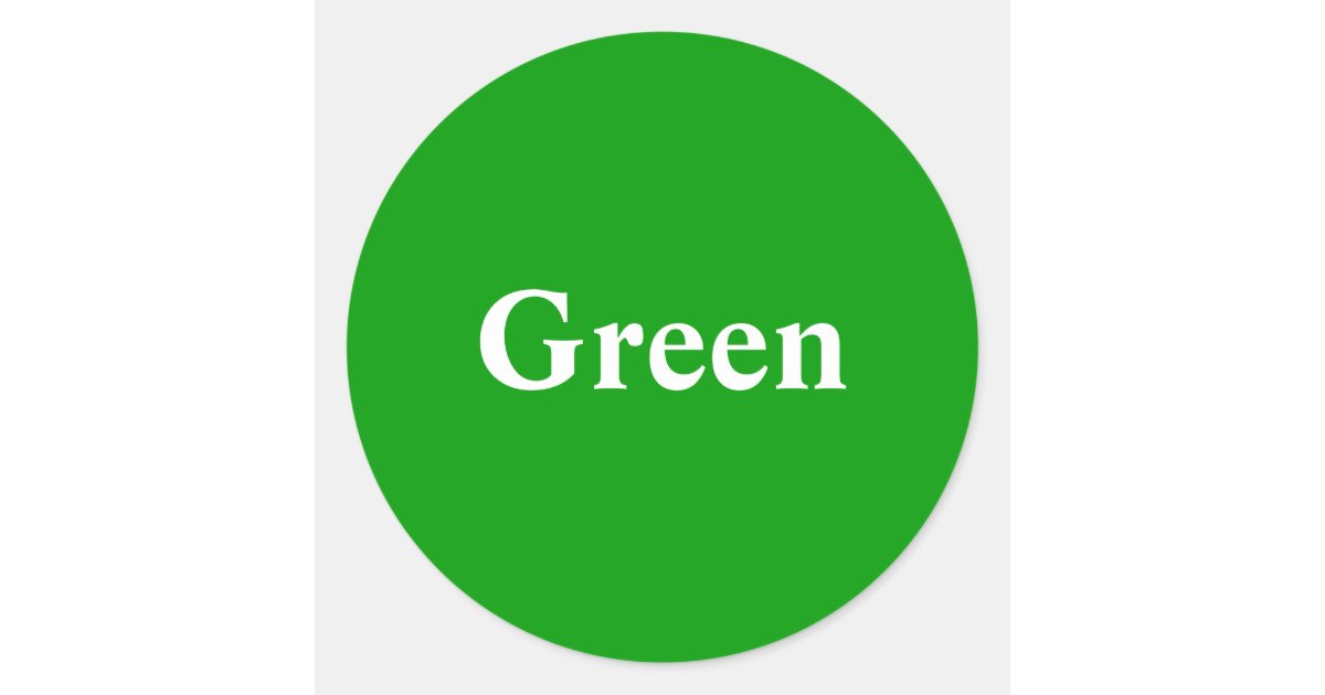 Green round Sticker | Zazzle