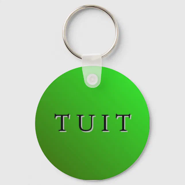 Green Round Tuit Keychain | Zazzle