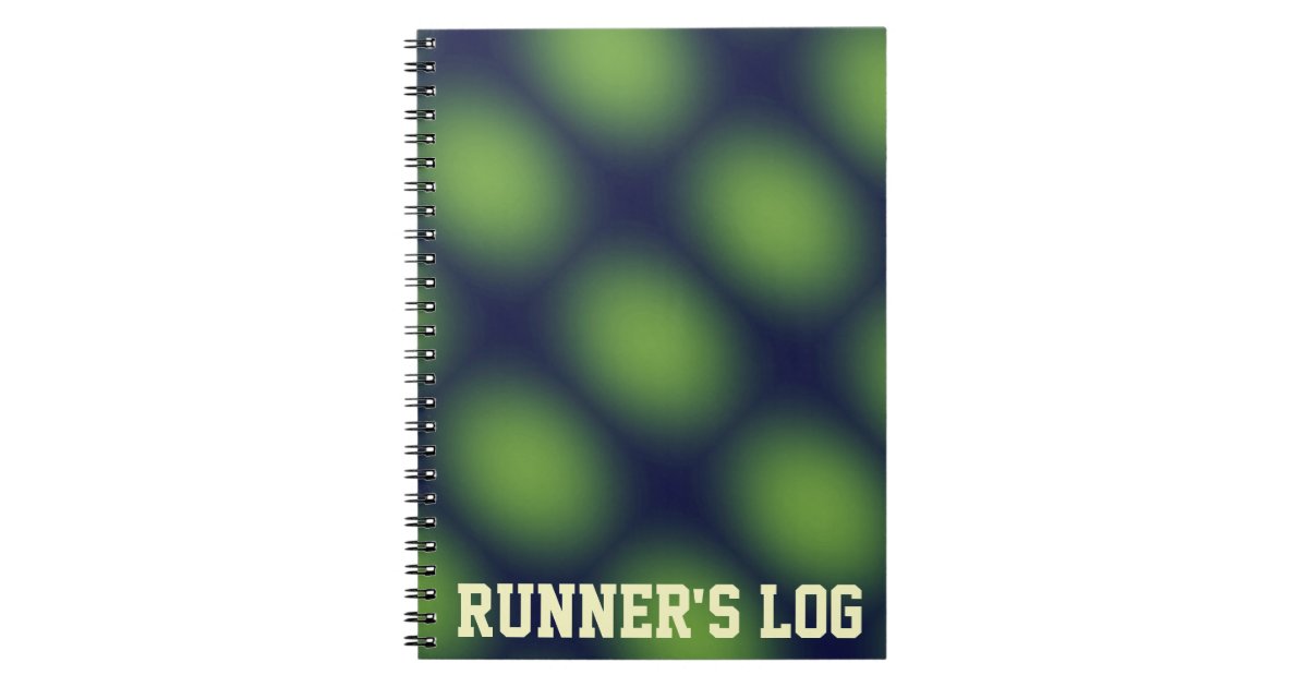 Green Runner's Log Running Notebook Spiral Journal | Zazzle