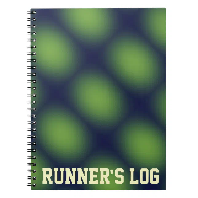 Green Runner's Log Running Notebook Spiral Journal | Zazzle