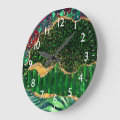 Green Safari Animal Print Agate Large Clock | Zazzle