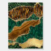 Green Safari Animal Print Agate Wedding Welcome Foam Board | Zazzle