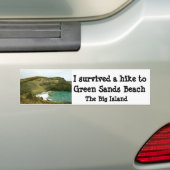 Green Sands Beach Hawaii Bumper Sticker | Zazzle
