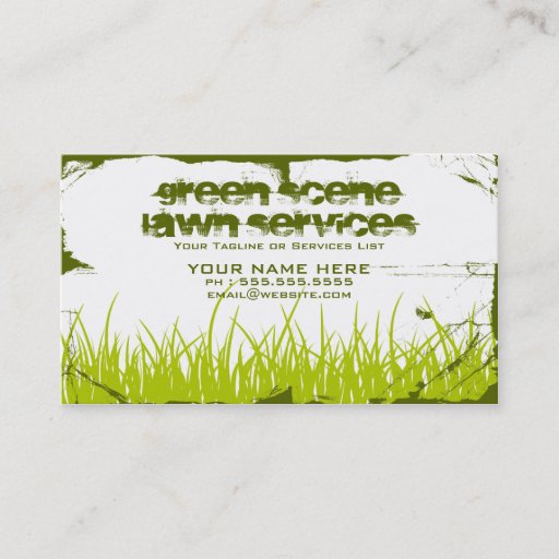green scene grunge business card