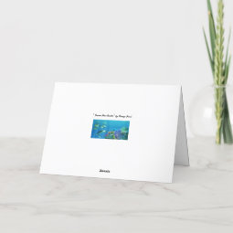 Green Sea Turtle Thank You Card | Zazzle