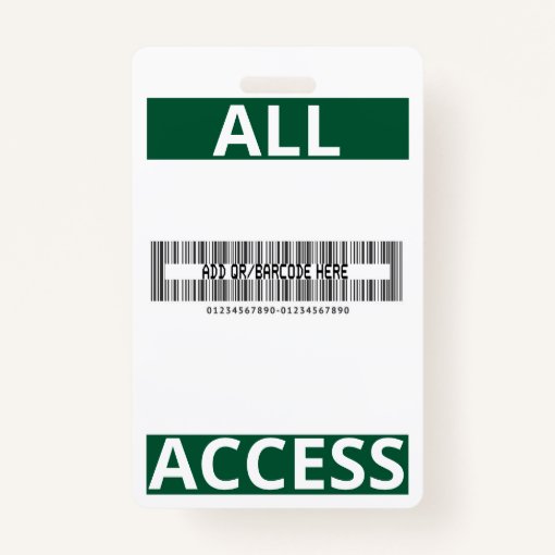 Green Security Officer Custom Print Guard Employee Badge | Zazzle