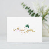 Green Shamrock, Simple Elegant Thank You Card | Zazzle