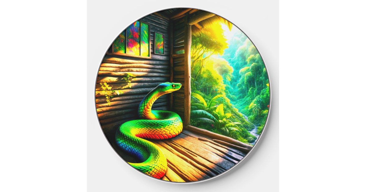 Green Snake Wireless Charger | Zazzle