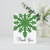 Green Snowflake Custom Postcards D2 | Zazzle