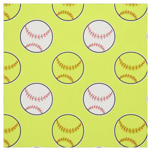 Softball Fabric | Zazzle
