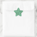 Green Sparkle Glitter Star Sticker | Zazzle